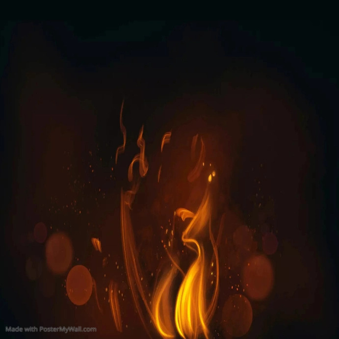 Copy of Fire flame background design flyer | PosterMyWall