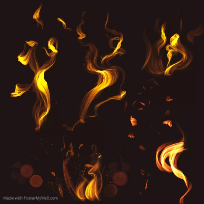 Copy of Fire flame background design flyer | PosterMyWall