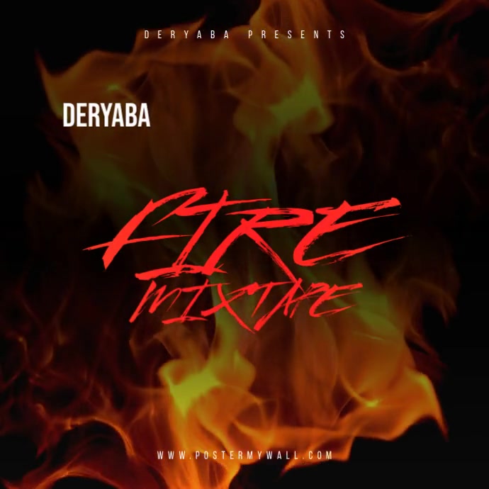 Fire Flame Dark Video Album CD Cover Template | PosterMyWall