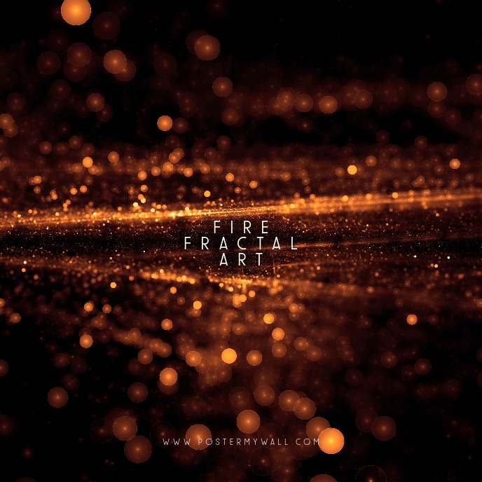 Fire Fractal Art Music CD Cover Template | PosterMyWall