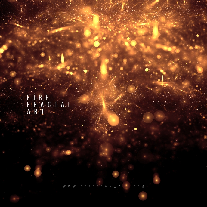 Fire Fractal Art Music CD Cover Template | PosterMyWall