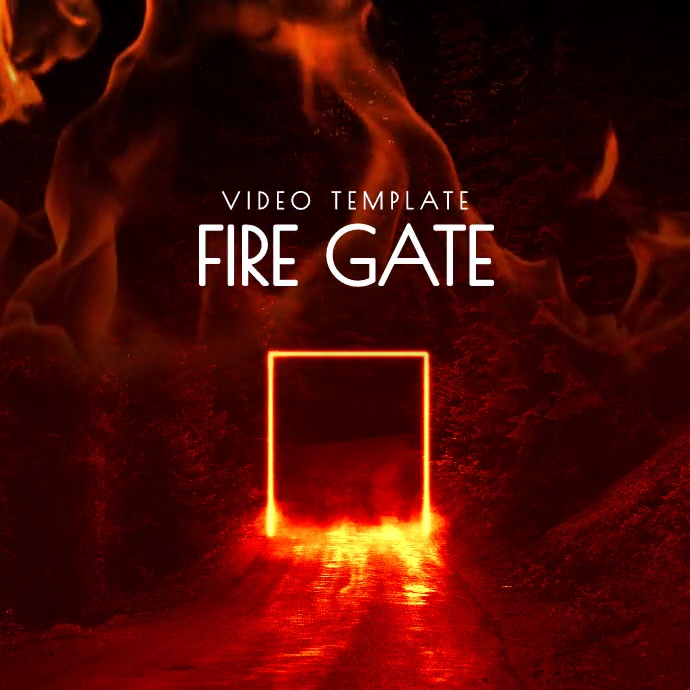 Fire Gate Flame Video Mixtape Album Cover Template | PosterMyWall