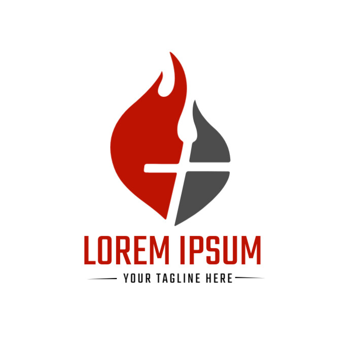 Copy of Fire-modern-unique-church-cross-sign-symbol-vector- Logo ...