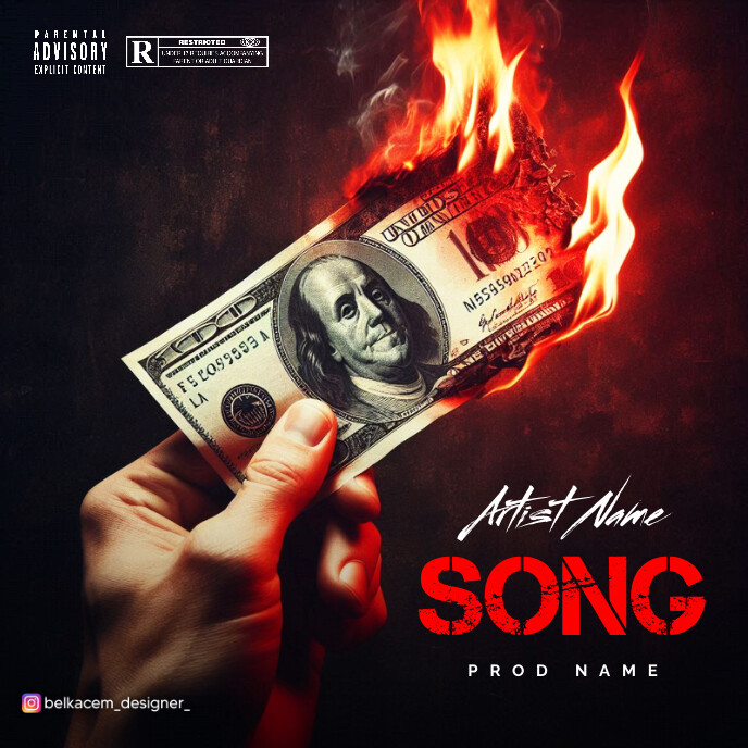 Modèle fire Money Album Cover | PosterMyWall