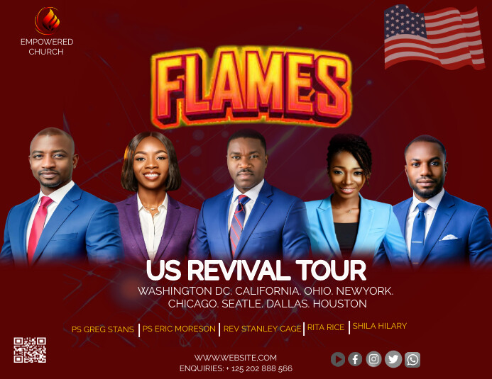 Fire of Revival seminar conference Event Template | PosterMyWall