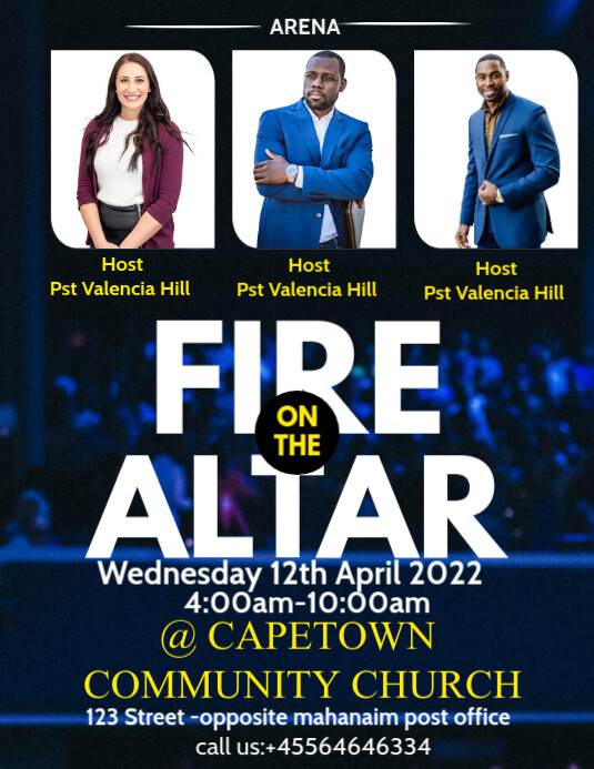Copy of fire on the altar flyer | PosterMyWall