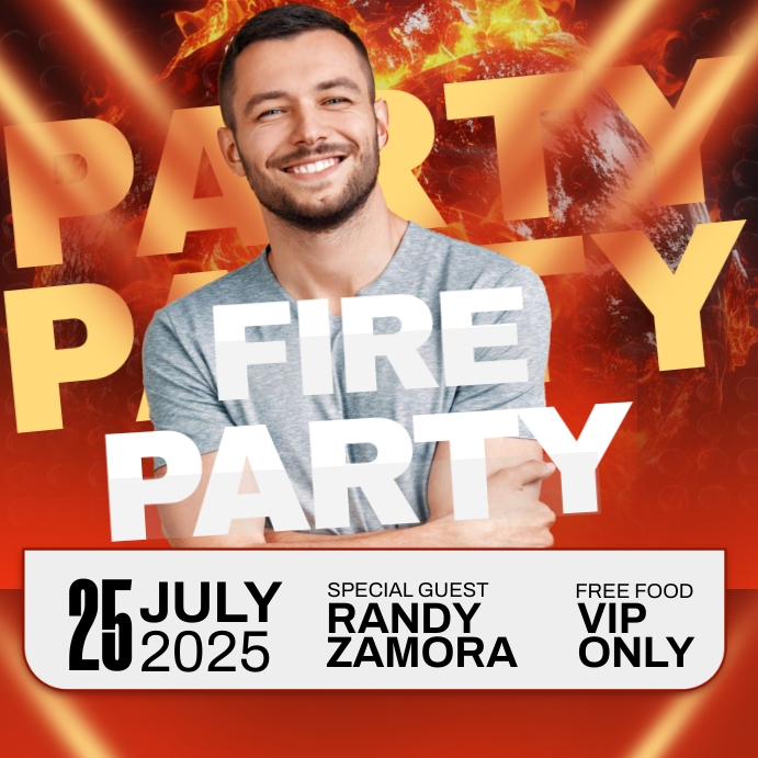 Plantilla de Fire Party | PosterMyWall