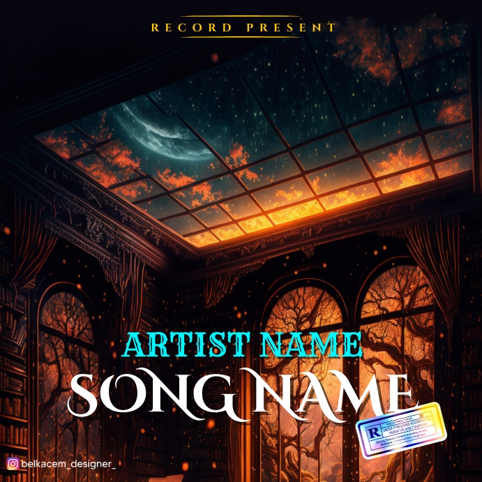 fire room cover art Template | PosterMyWall