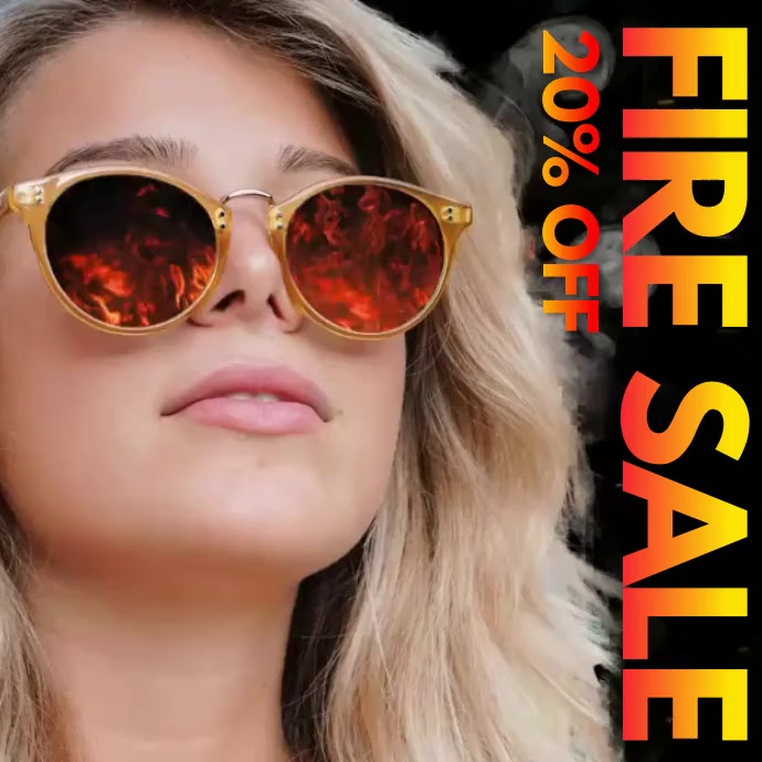 Fire Sale Digital Promo Template | PosterMyWall