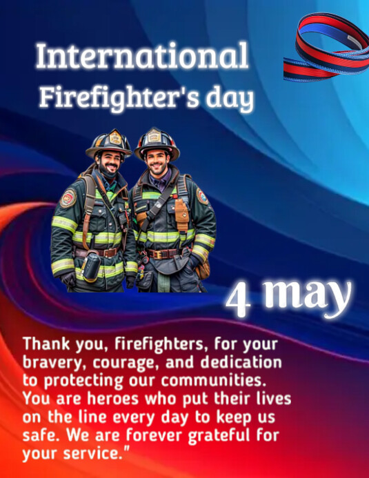 Firefighter's day Template | PosterMyWall