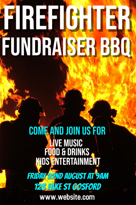 Firefighter Charity Event Template | PosterMyWall
