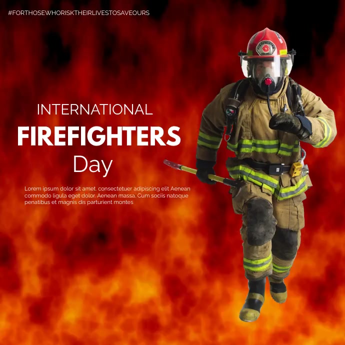 Firefighters day Template | PosterMyWall