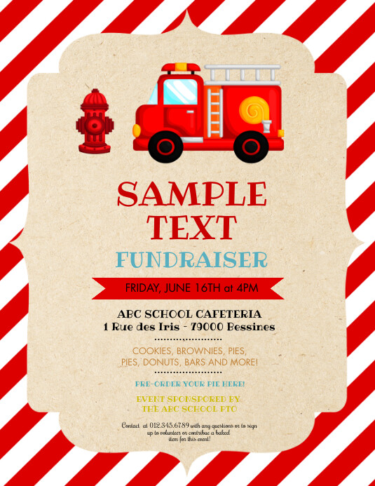 Copy of Firetruck Theme Flyer Flyer (us Letter) | PosterMyWall