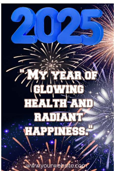 Fireworks Background 2025 Motivational Quotes Template | PosterMyWall