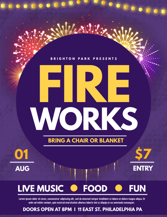Fireworks Template | PosterMyWall