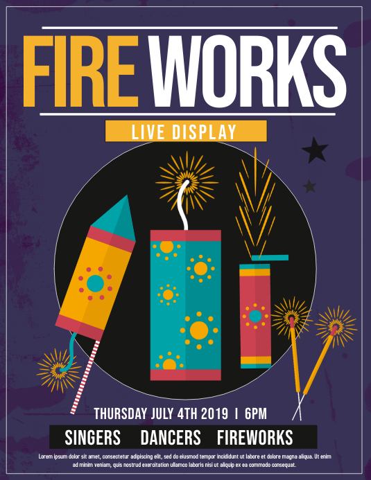 Fireworks Template | PosterMyWall