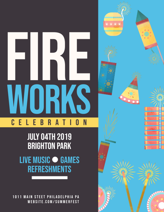 Fireworks Template | PosterMyWall