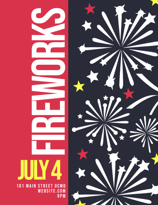 Fireworks Template | PosterMyWall