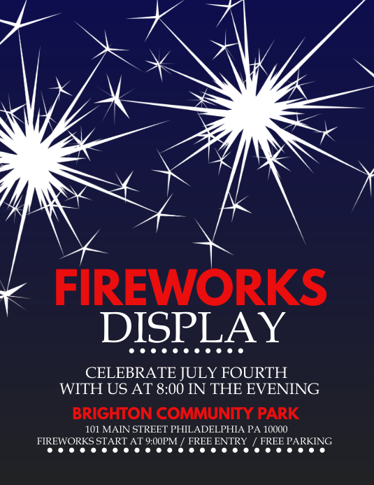 Fireworks Template | PosterMyWall