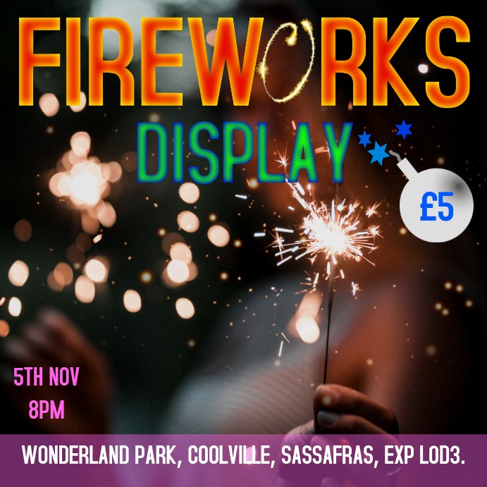 Fireworks Instagram Template | PosterMyWall