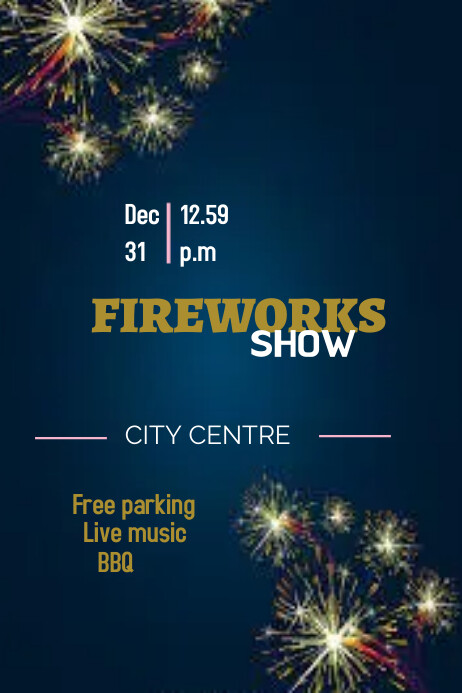 Plantilla de Fireworks show poster | PosterMyWall