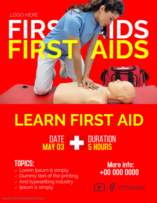 Copy of First aid course | PosterMyWall