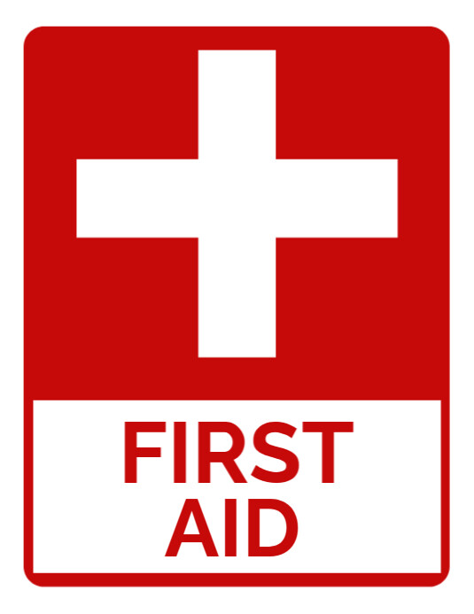 Plantilla de First Aid Sign Board Template Design Flyer (us Letter ...