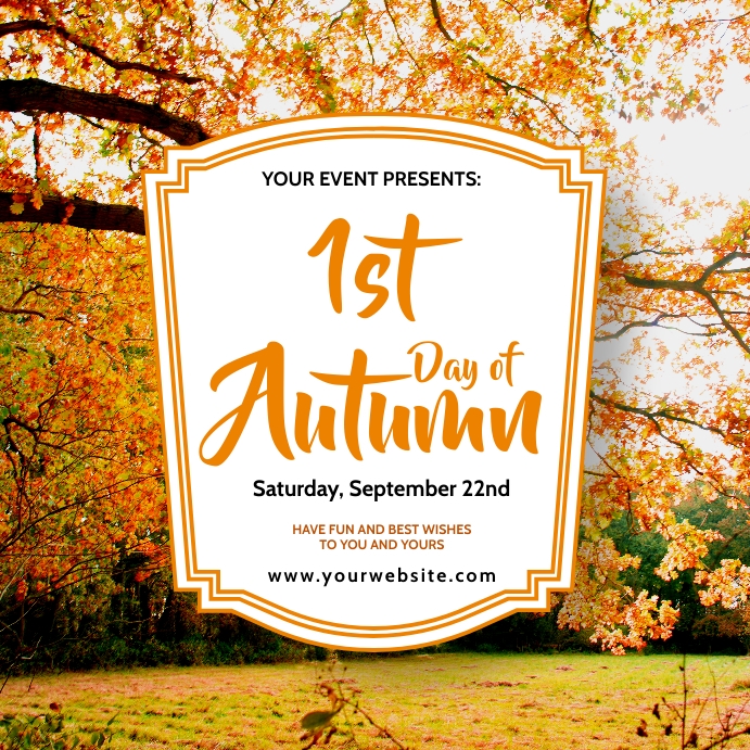 First day of Autumn poster Template | PosterMyWall