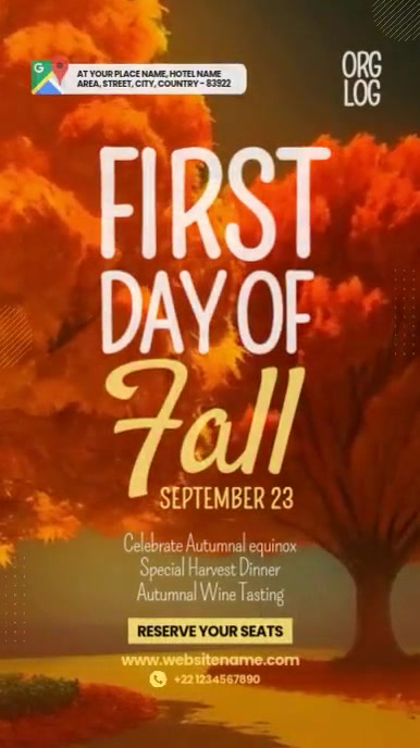 First Day Of Fall Template | PosterMyWall
