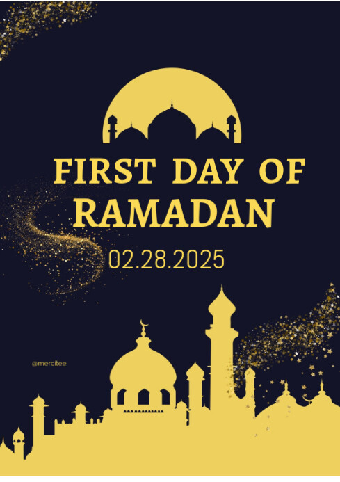 Copy of First Day Of Ramadan A4 | PosterMyWall