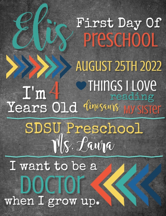Copy of First Day of School | PosterMyWall