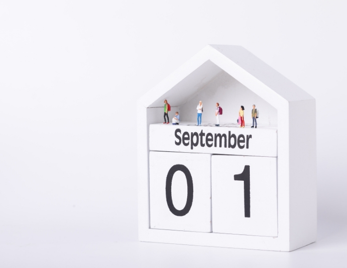 Copy of First day school figurines students calendar | PosterMyWall
