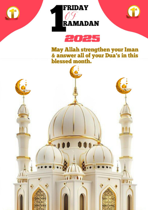 Copy of First Friday of Ramadan 2025 | PosterMyWall