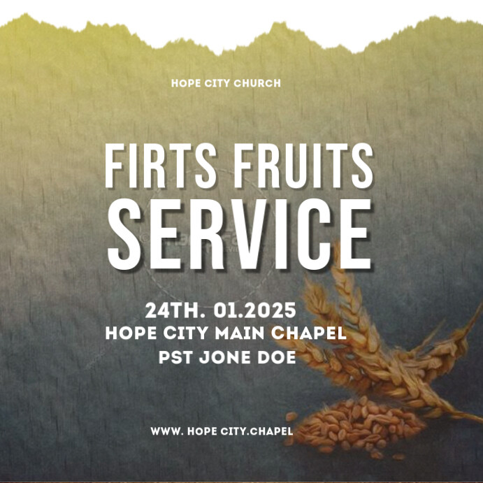 first fruits Template | PosterMyWall