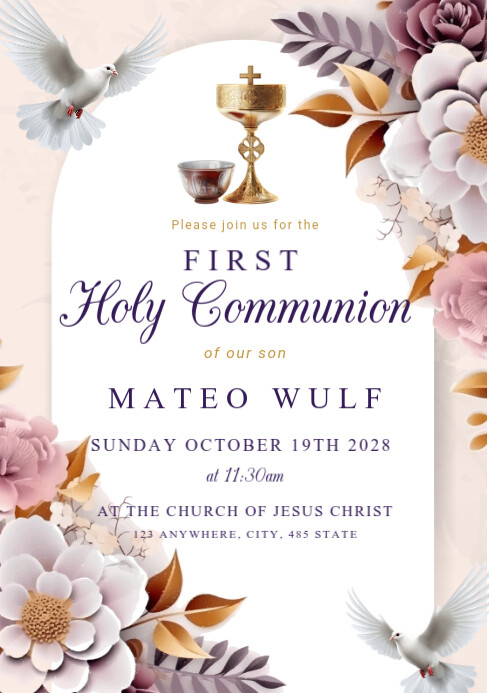 Copy of First Holy Communion A3 | PosterMyWall
