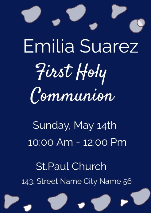 First Holy communion Template | PosterMyWall