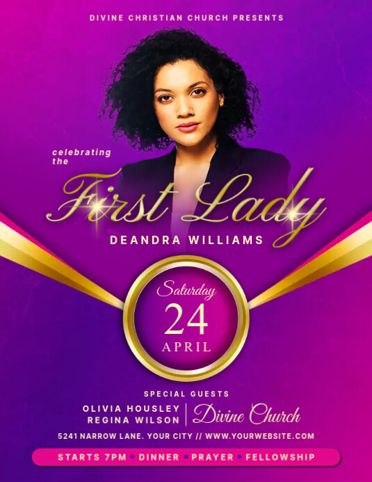 First Lady's Day Appreciation Church Flyer | PosterMyWall