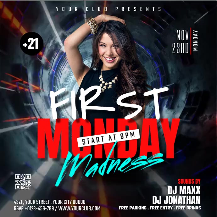 First Monday Madness Template | PosterMyWall