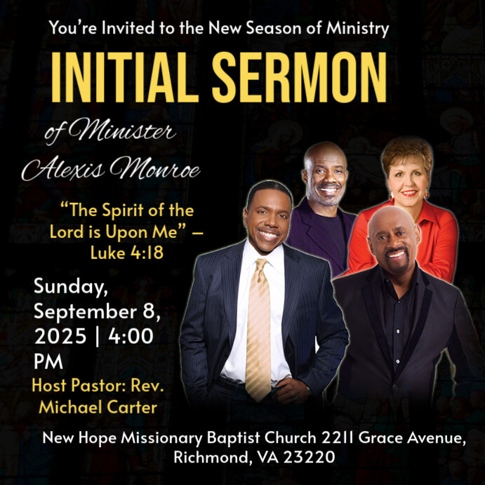 First Official Sermon Template | PosterMyWall