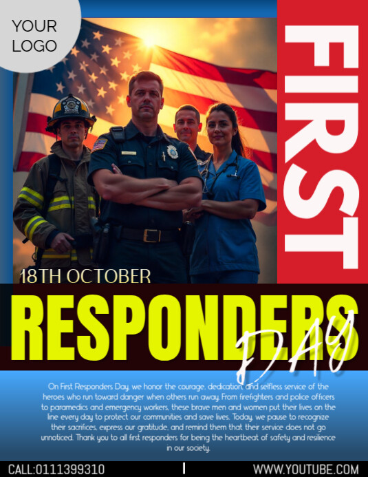Copy of First Responders day | PosterMyWall