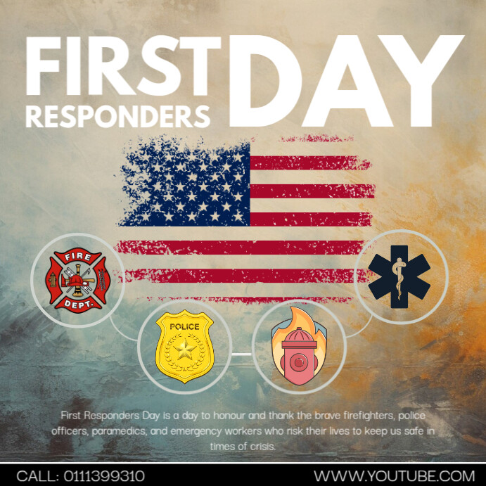 First Responders Day template | PosterMyWall