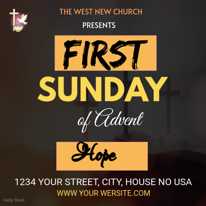 Plantilla de first Sunday of advent 2023 flyer template | PosterMyWall