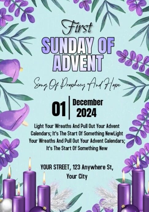 First Sunday Of Advent Template | PosterMyWall