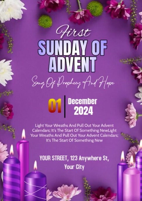 Plantilla de First Sunday Of Advent | PosterMyWall