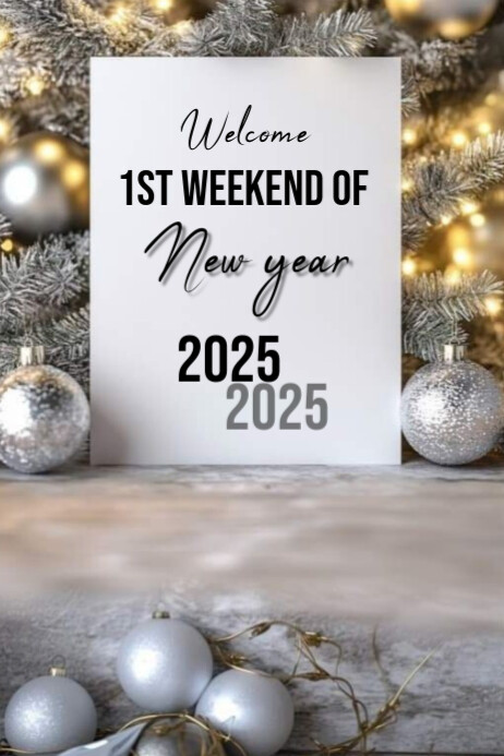 First Weekend of New Year Poster 2025 Template | PosterMyWall