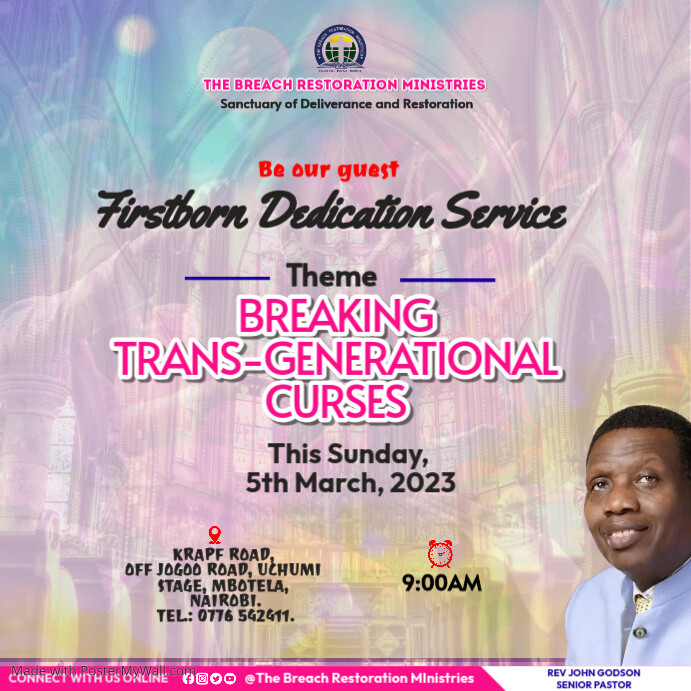 Copy of Firstborn dedication service | PosterMyWall