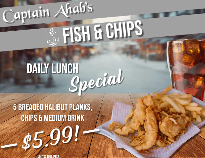 Plantilla de FISH & CHIPS SPECIAL | PosterMyWall