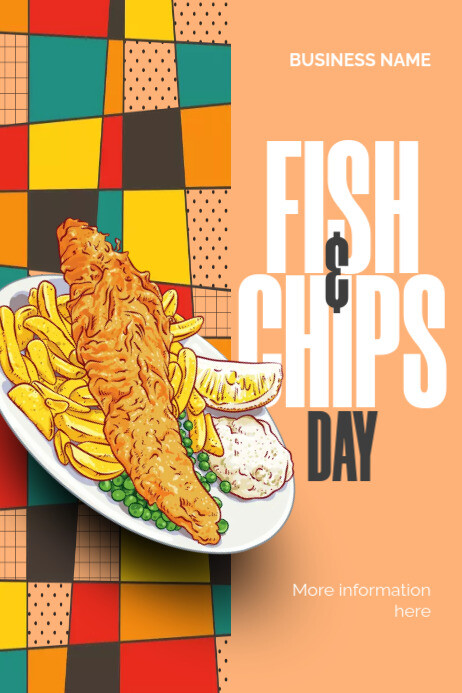 Fish and Chips Day Poster Template | PosterMyWall