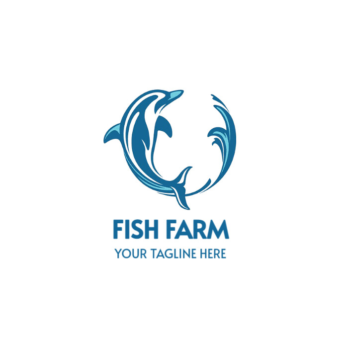 Fish Farm Logo | Fish Farm Icon | Dolphin Farm Logo | Business Icon ...