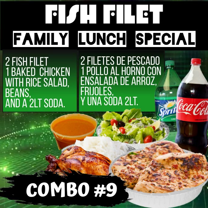 fish filet combo 9 Template | PosterMyWall